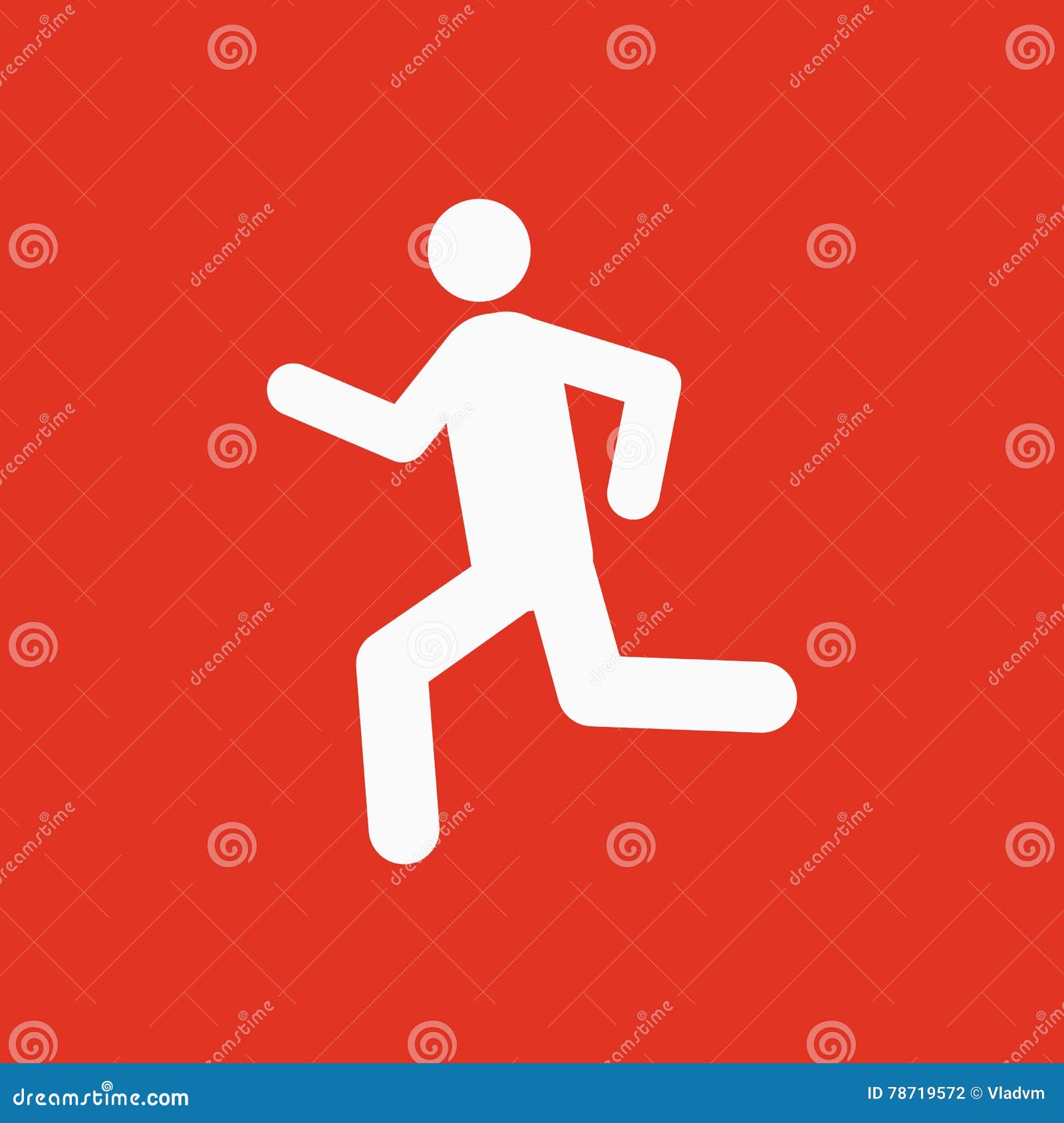 The Man Running Icon. Run Symbol Stock Vector - Illustration of ...