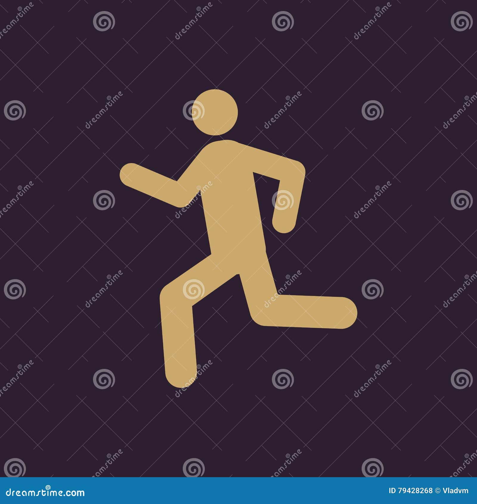 The Man Running Icon. Run Symbol Stock Vector - Illustration of ...