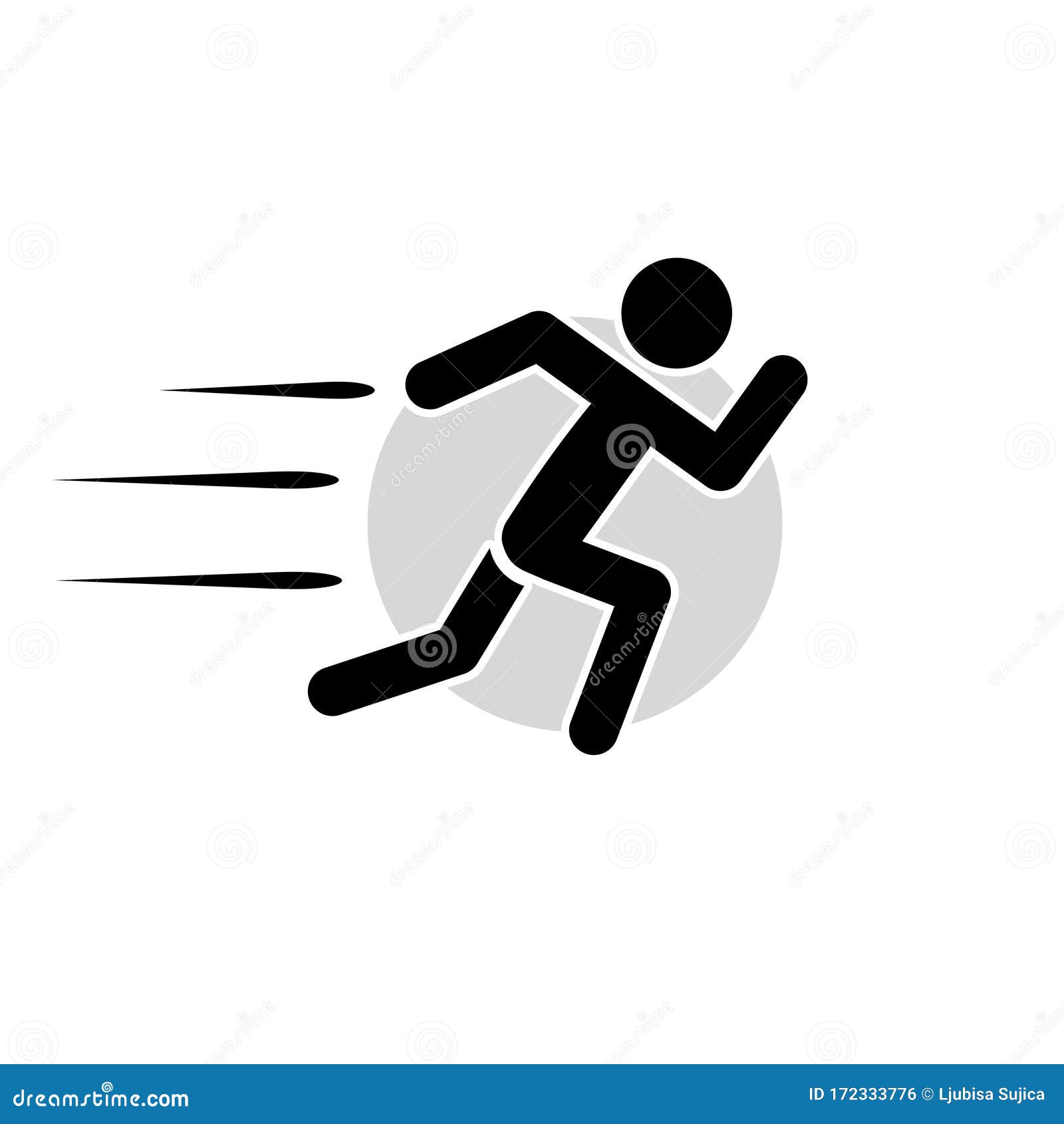 Man Running Icon on White Background Stock Vector - Illustration of ...