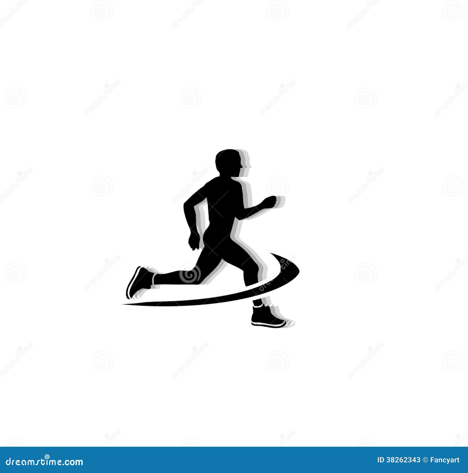 Man running logo stock illustration. Illustration of marathon - 38262343