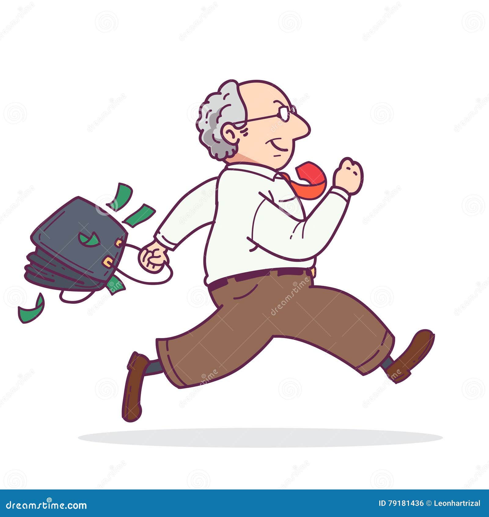 Man running with money stock vector. Illustration of people - 79181436