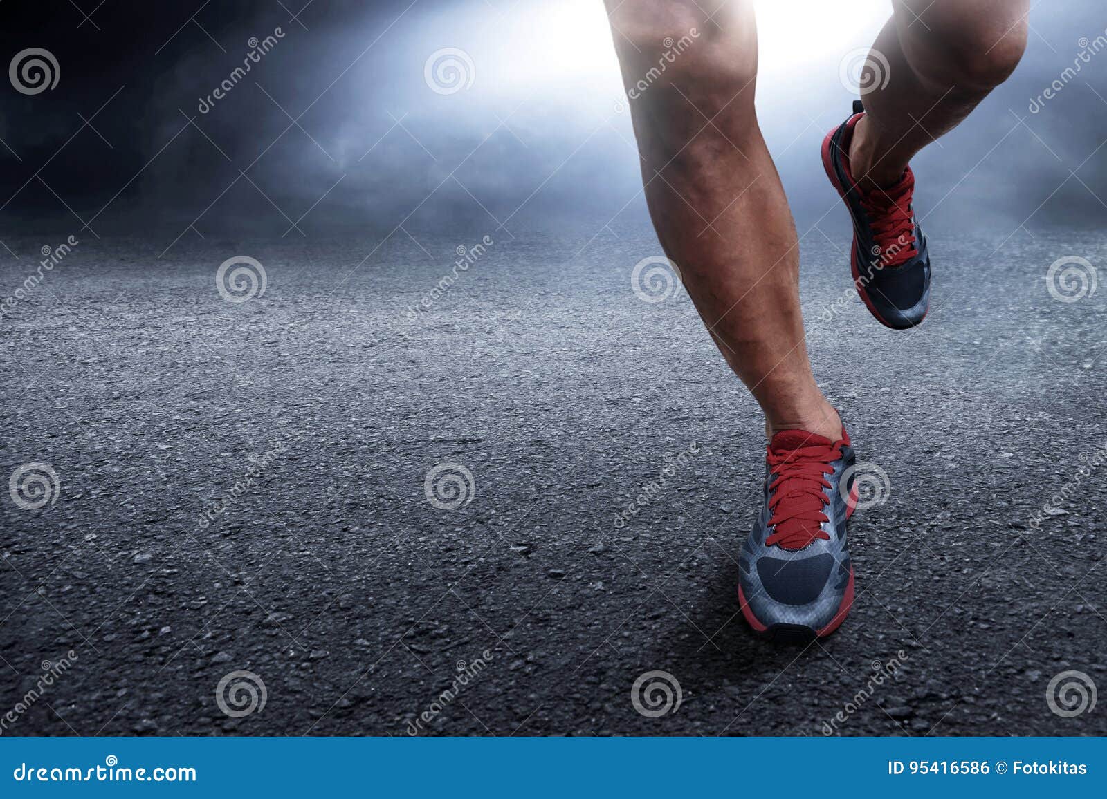Man running at night stock photo. Image of dark, marathon - 95416586