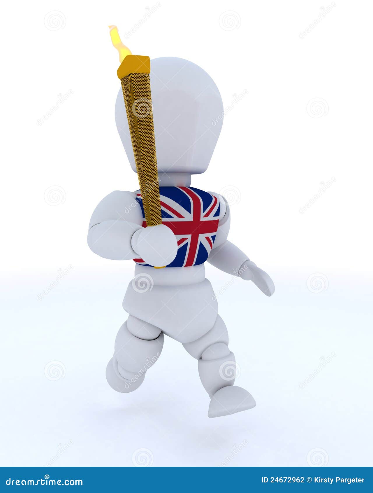 Man Running with Olympic Torch Stock Illustration - Illustration of ...