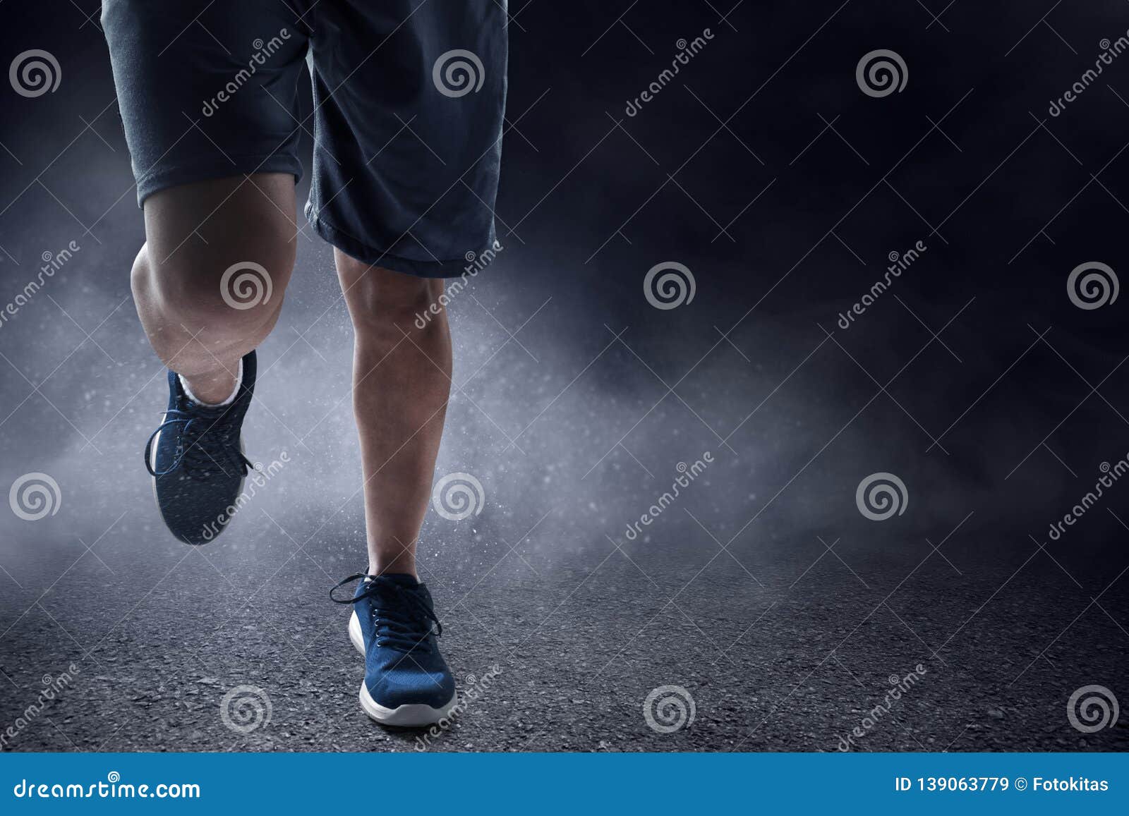 Man Running Outdoor on Asphalt Stock Image - Image of foot, marathon ...