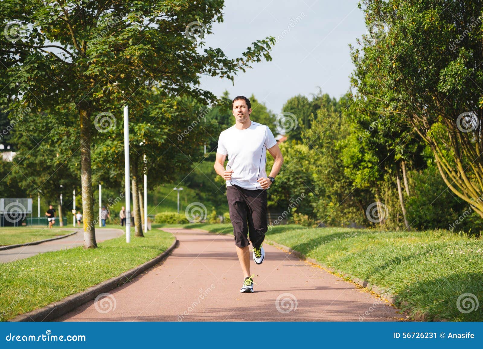 Man running outdoors stock image. Image of handsome, sportswear - 56726231
