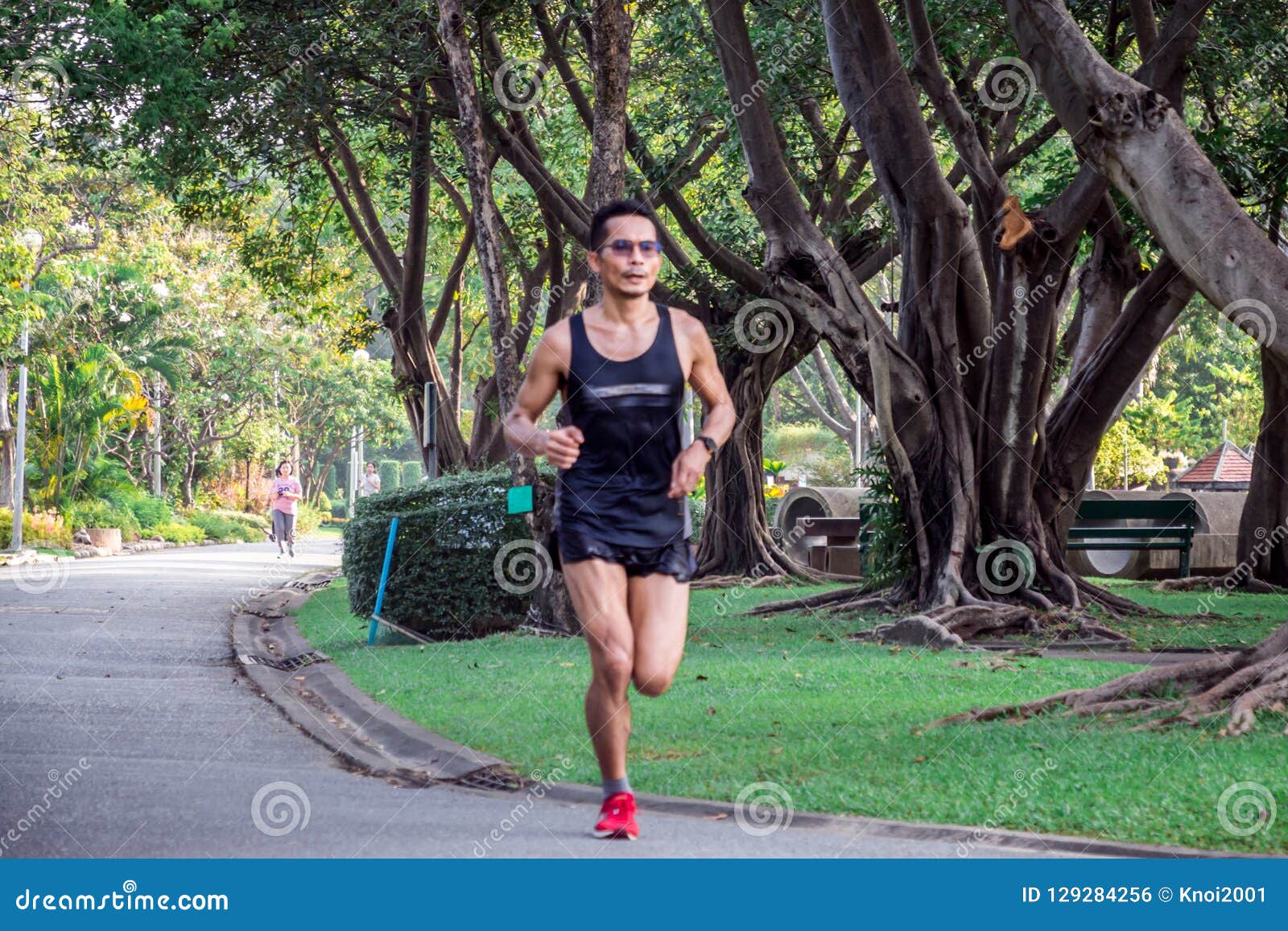 Man Running in Park, Healthy Concept Stock Photo - Image of healthy ...
