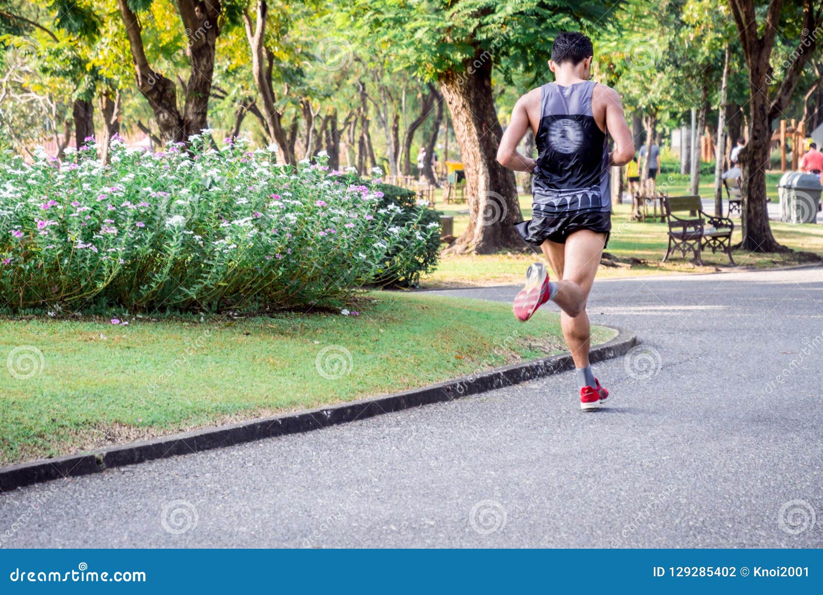 Man Running in Park, Healthy Concept Stock Photo - Image of motivation ...