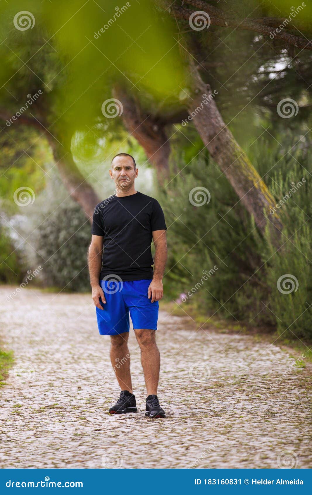 Man Running at the park stock image. Image of healthy - 183160831