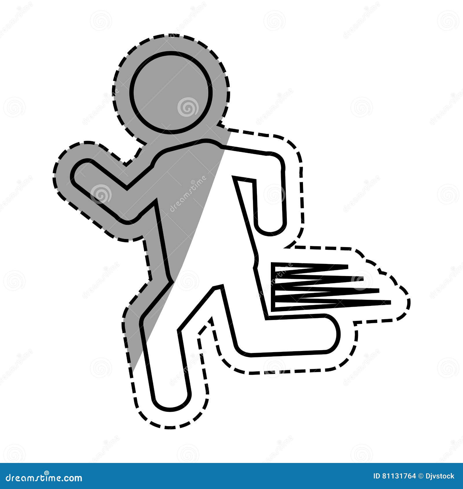Man running pictogram stock vector. Illustration of isolated - 81131764