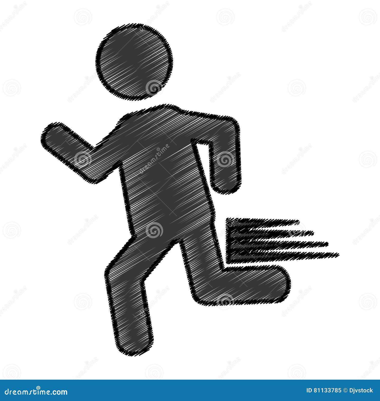 Man running pictogram stock vector. Illustration of symbol - 81133785