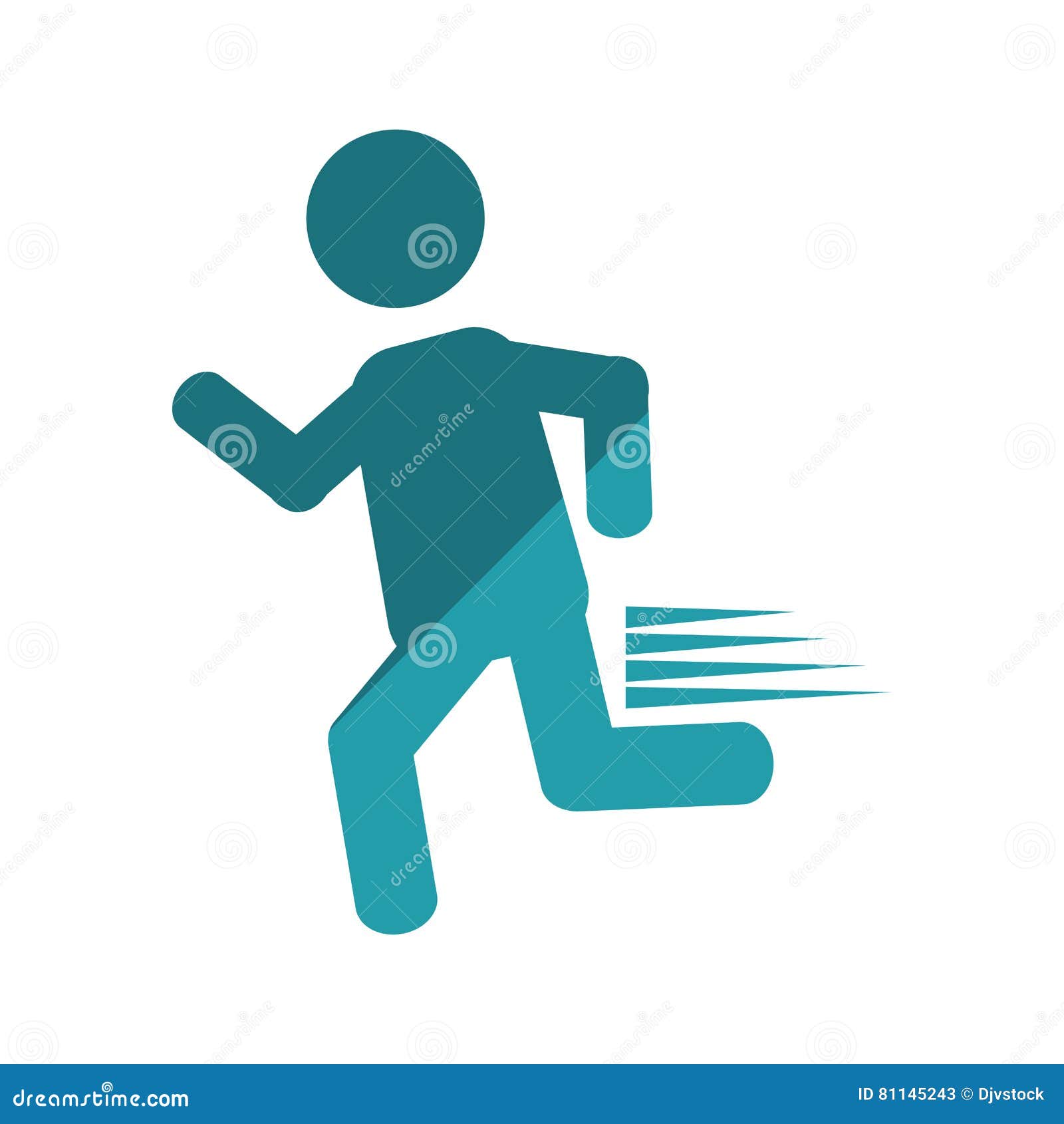 Man Running Pictogram Vector Illustration | CartoonDealer.com #81147266