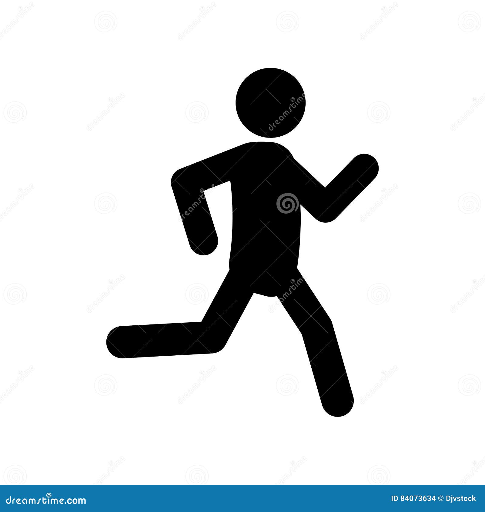 Man running pictogram stock vector. Illustration of exercise - 84073634