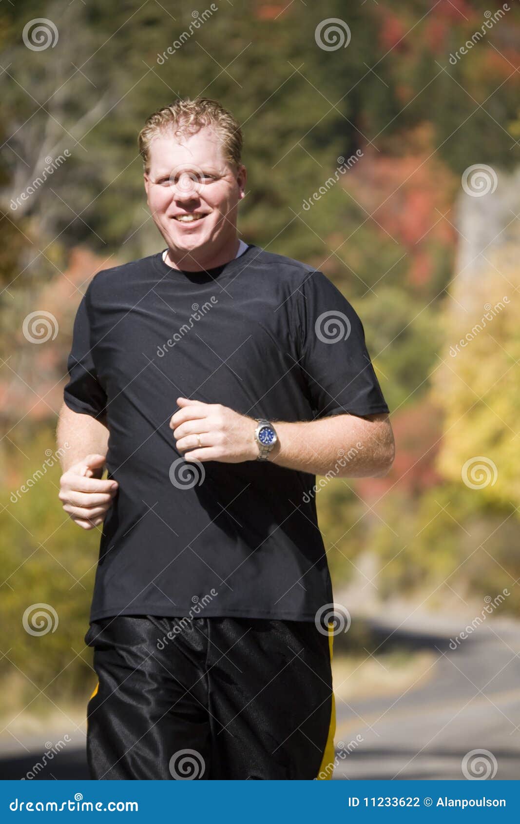 Man running on road stock photo. Image of road, workout - 11233622