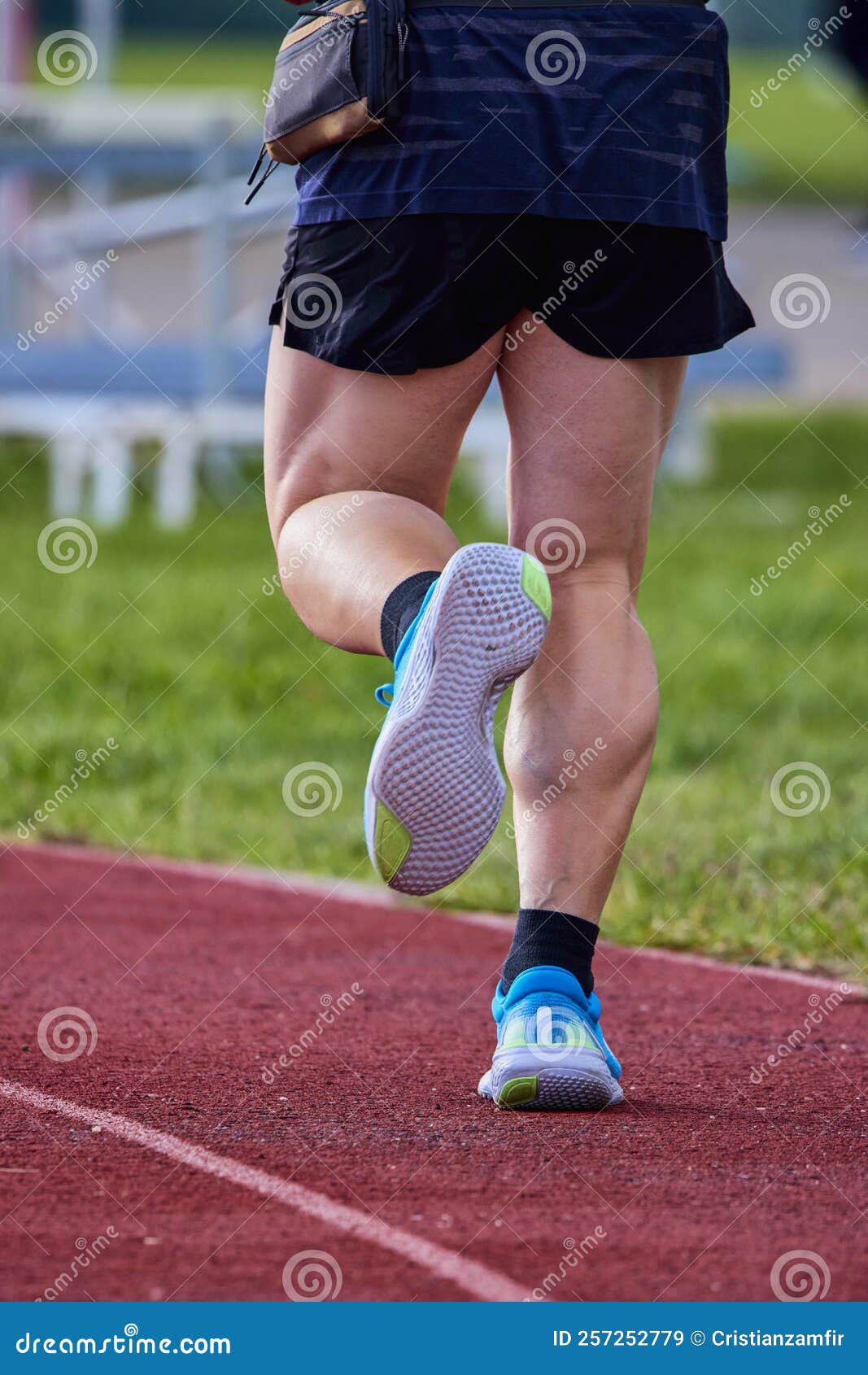 Man Running on a Running Track Stock Image - Image of people, training ...