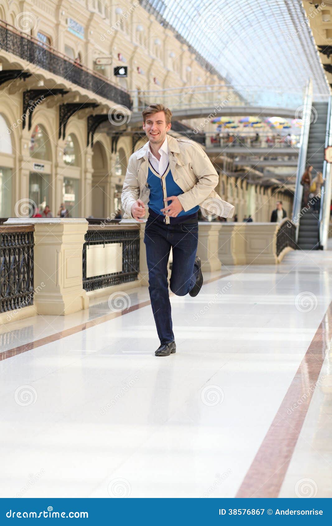 Man running in the store stock image. Image of copy, russian - 38576867