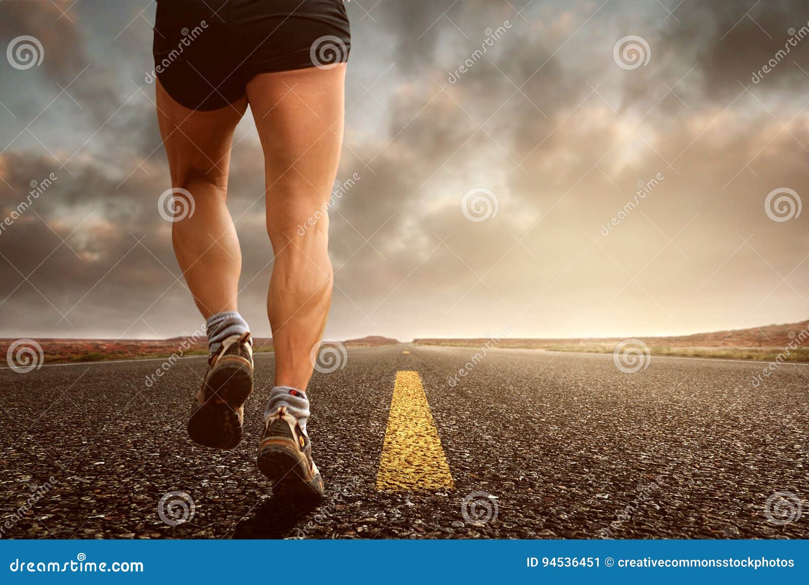 Man Running On Street Picture. Image: 94536451