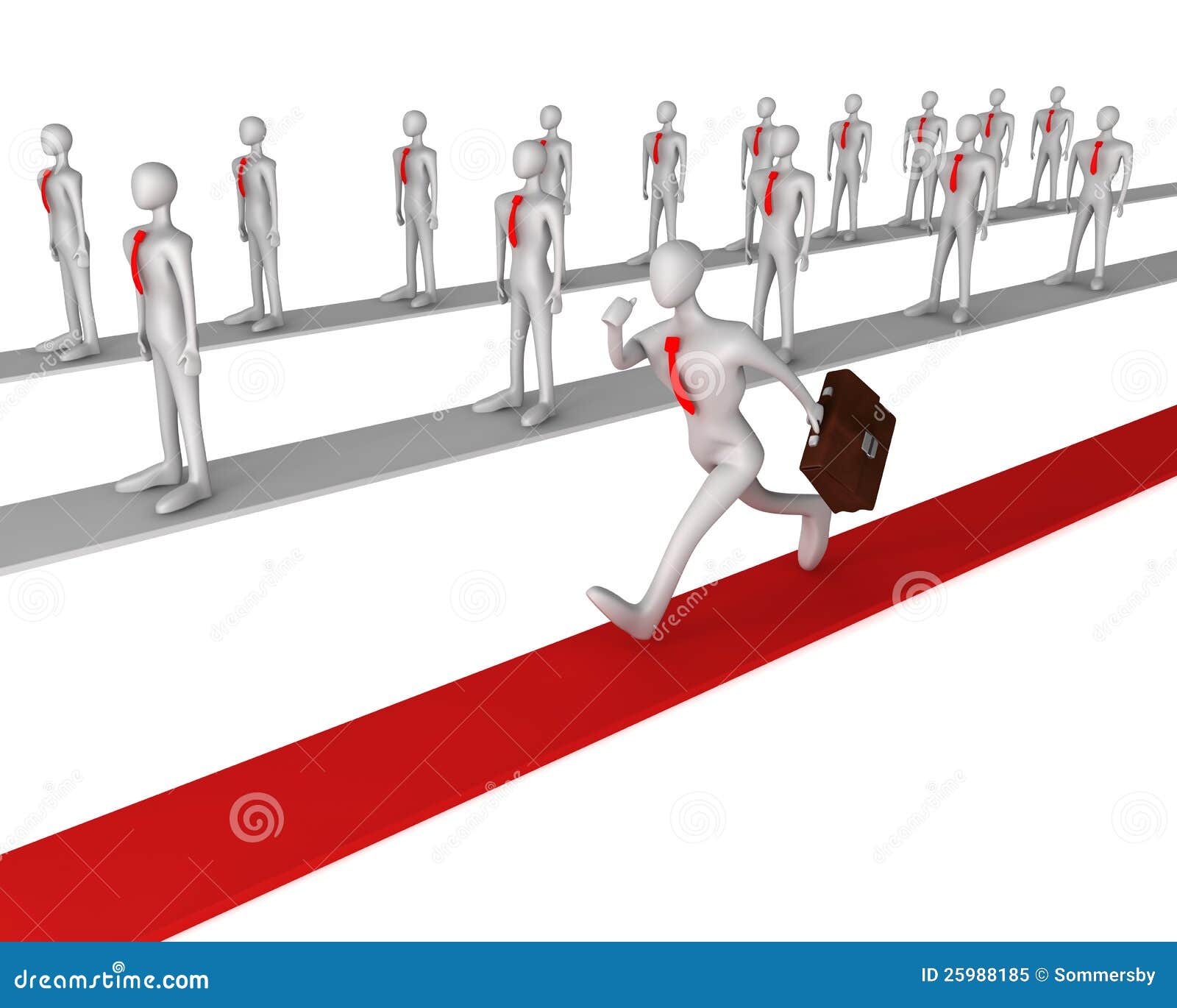 Man Running on Successful Way Stock Illustration - Illustration of ...