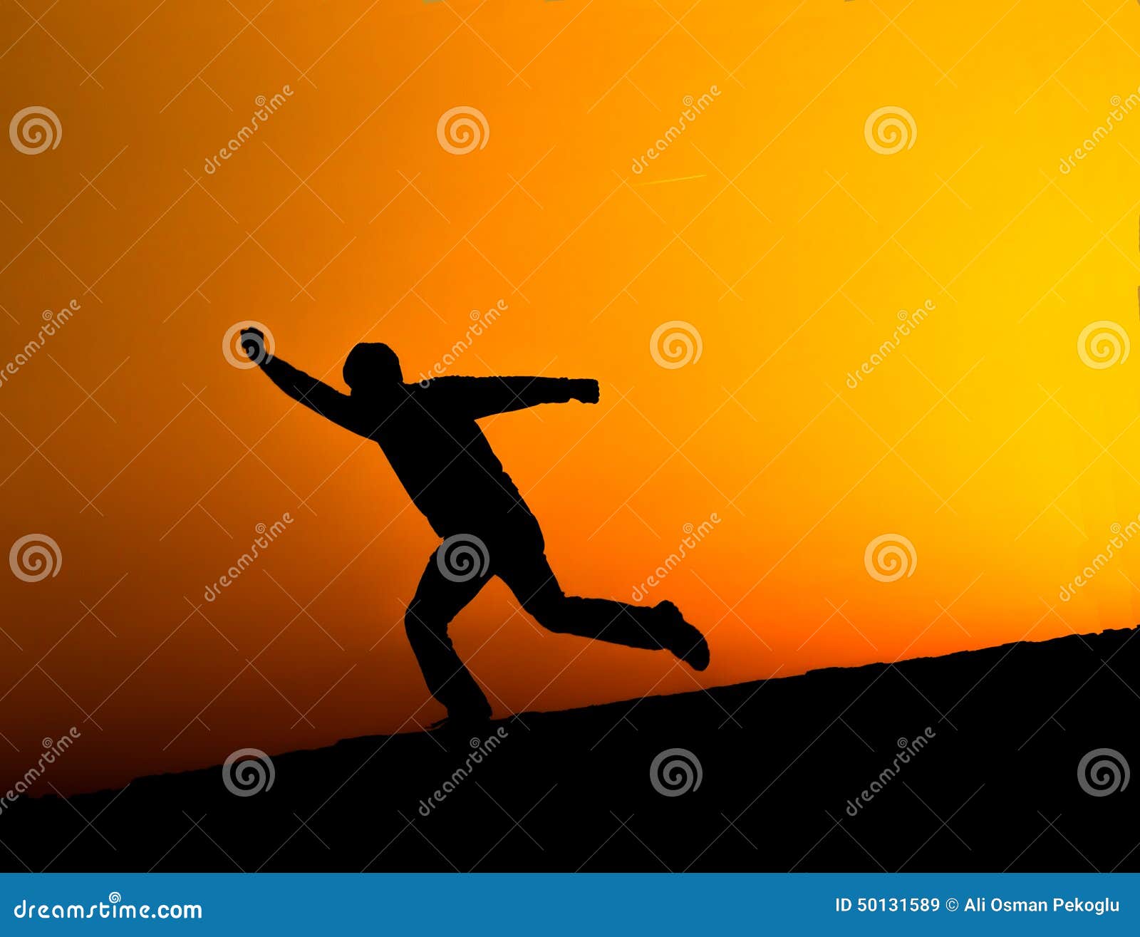 Man running at sunset stock image. Image of footpath - 50131589