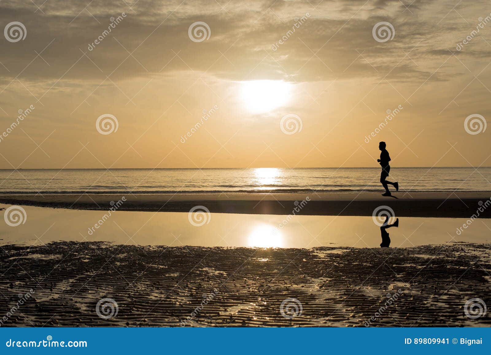 Man Running at Sunset - Sunrise on the Beach Editorial Photo - Image of ...