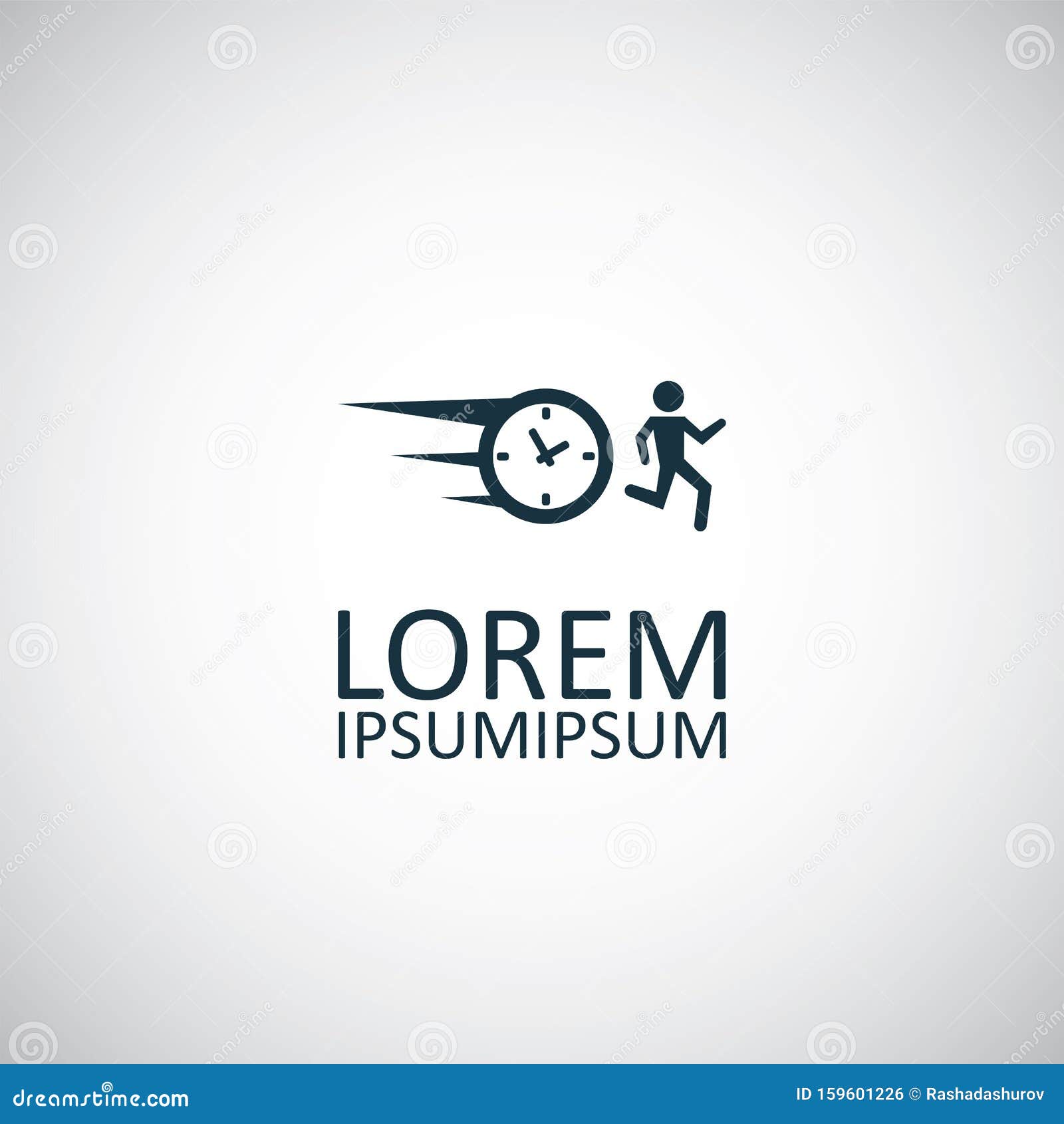 Man Running Time Icon for Web Stock Vector - Illustration of business ...