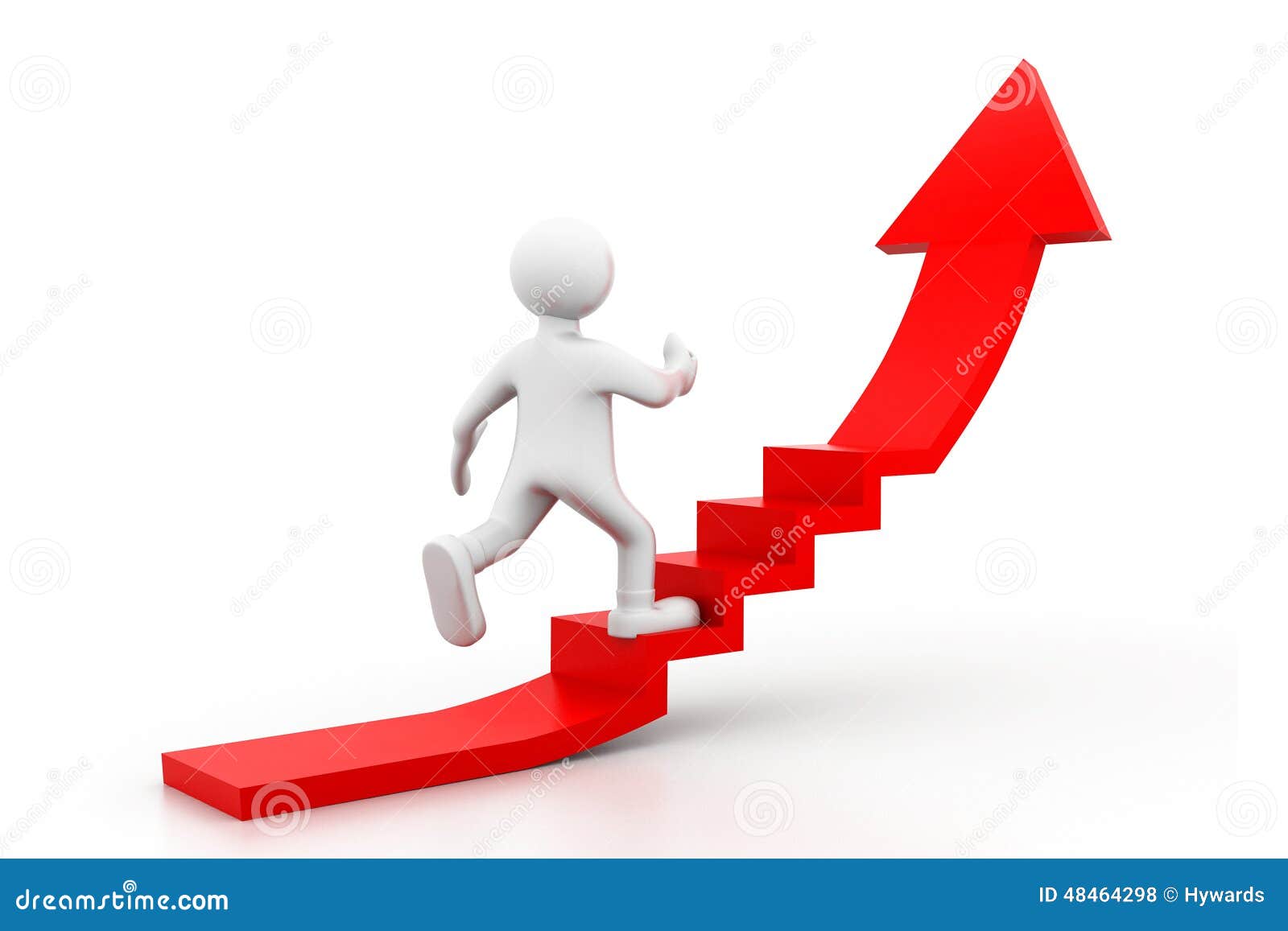 Man running to success stock illustration. Illustration of white - 48464298