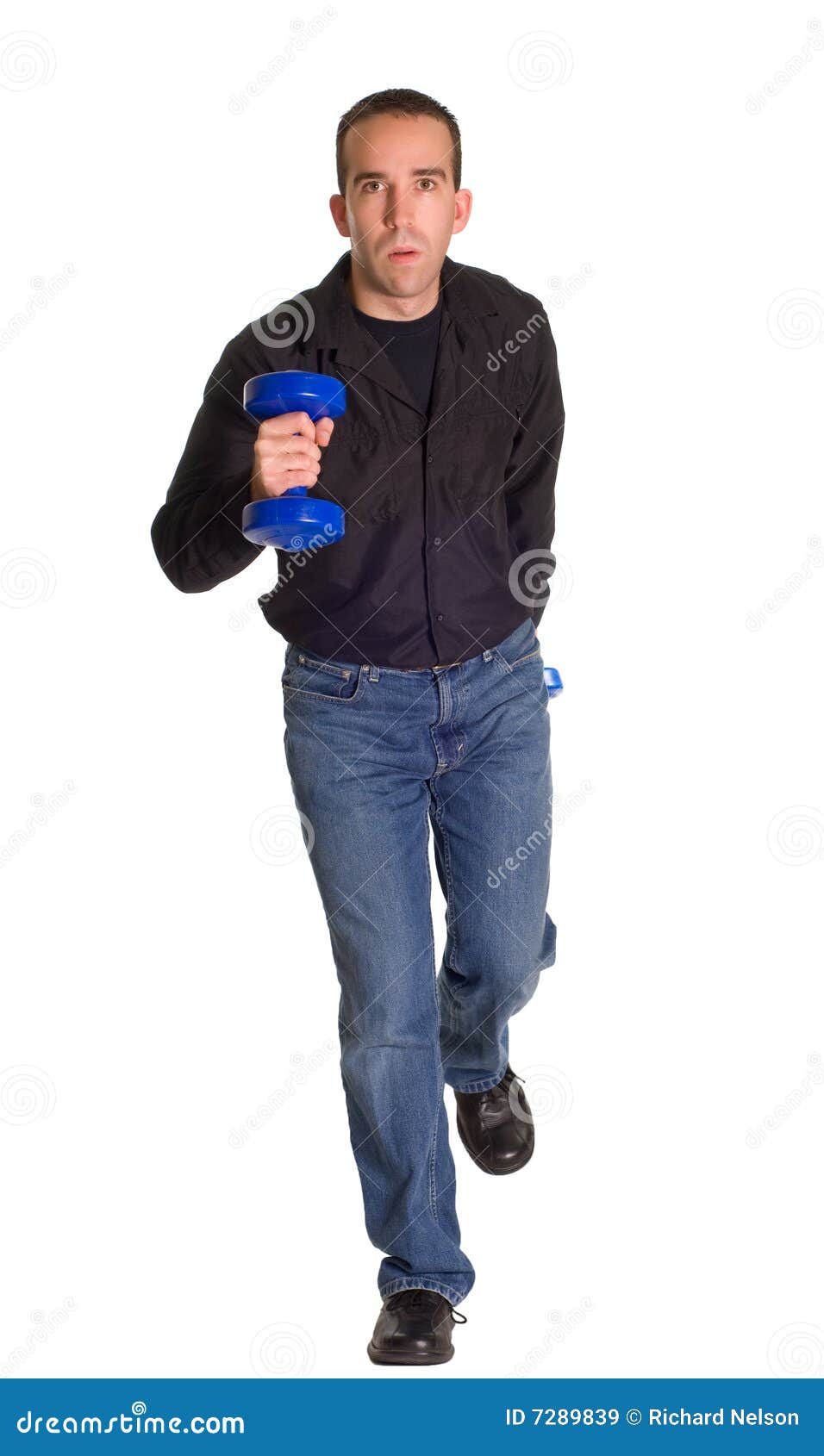 Man Running Towards Camera stock image. Image of weightlifter - 7289839