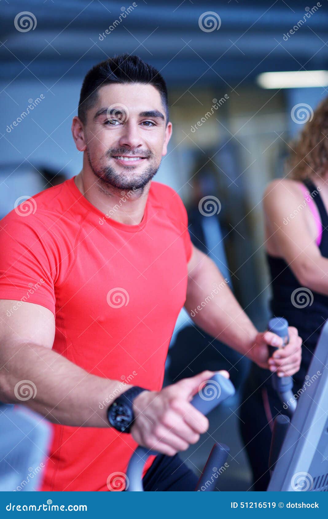 Man Running on the Treadmill Stock Image - Image of healthy, sportswear ...