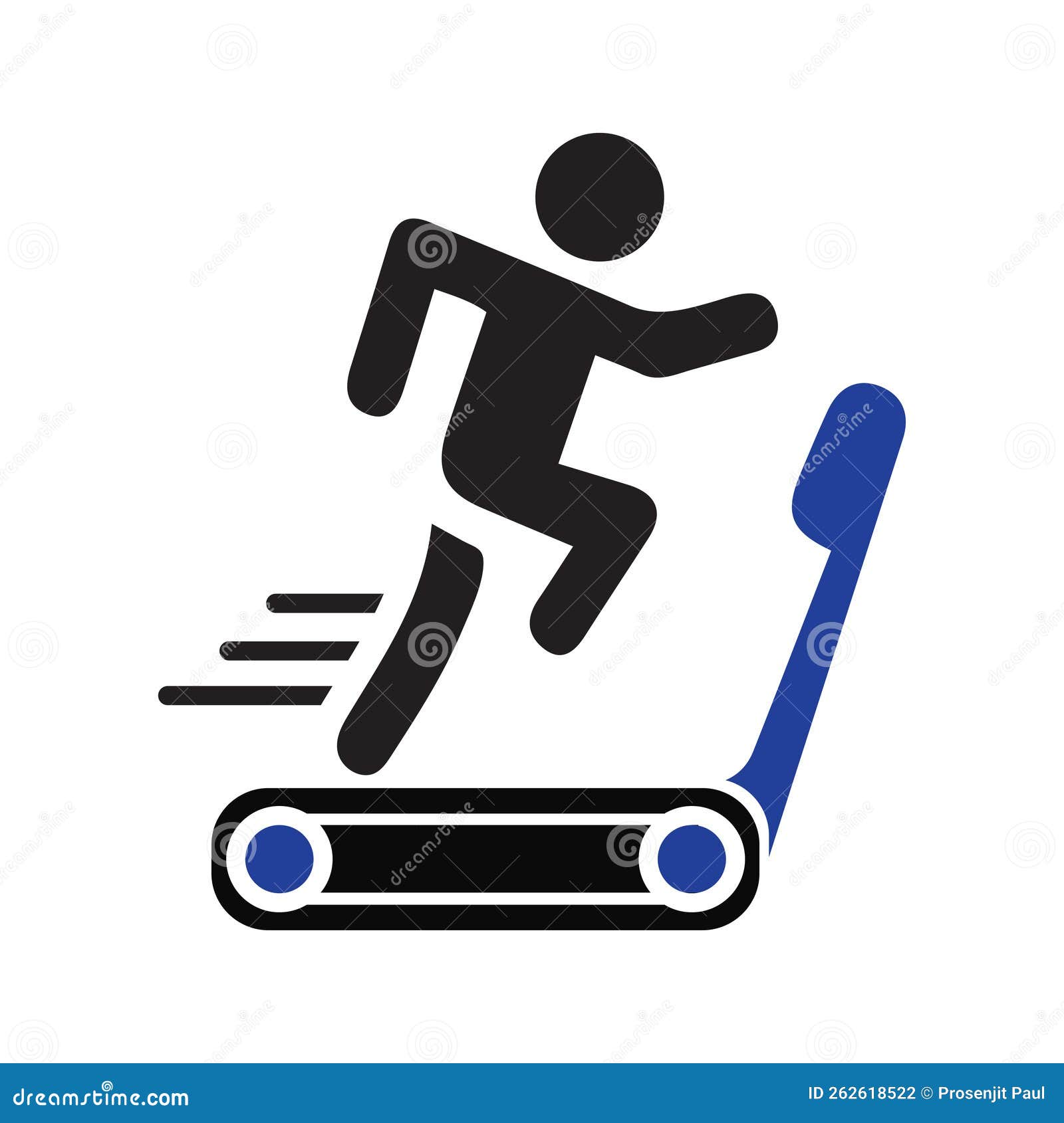 Man running treadmill icon stock vector. Illustration of machine ...