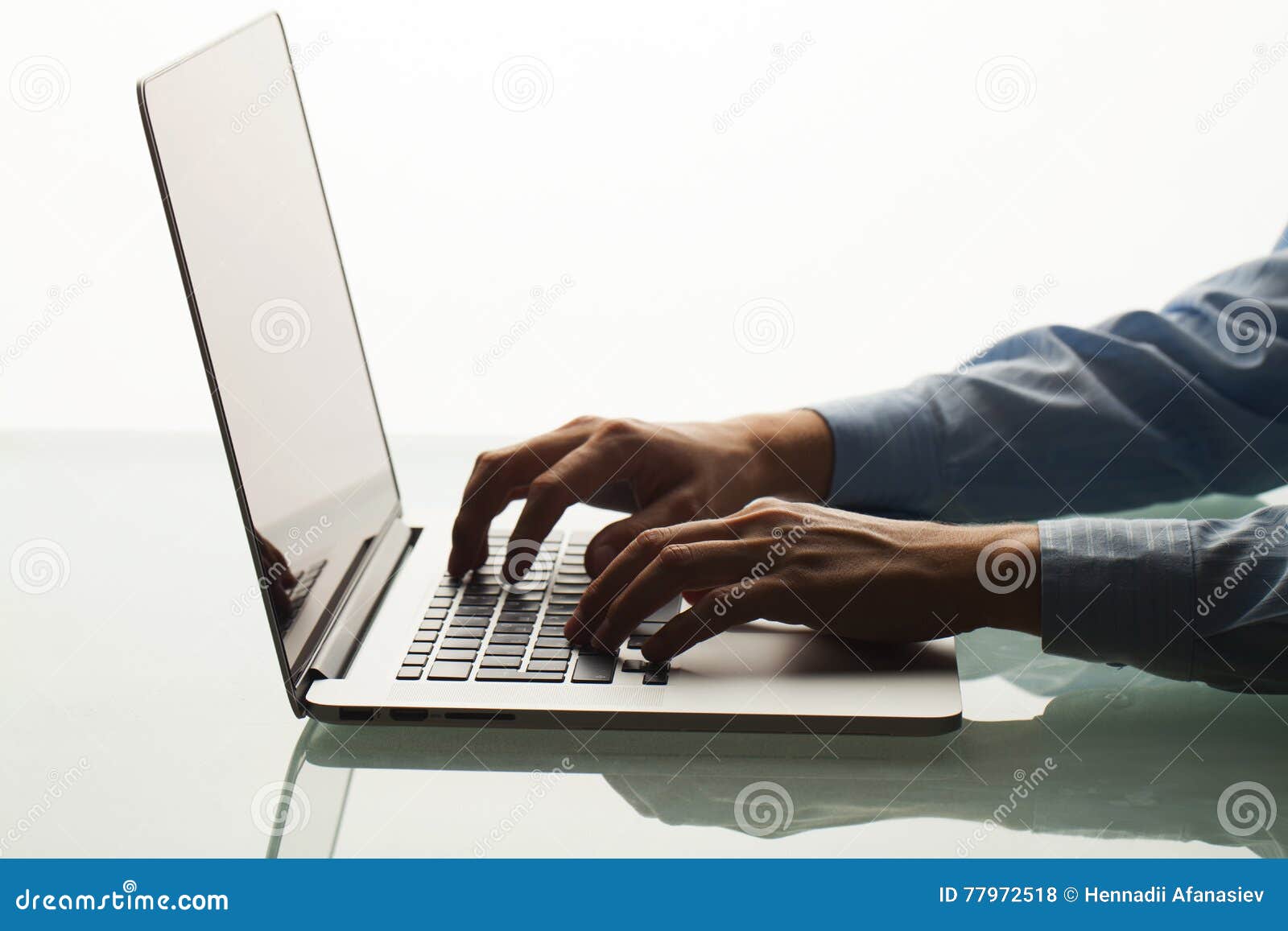 Man Running by Typing on the Keyboard Stock Photo - Image of ...
