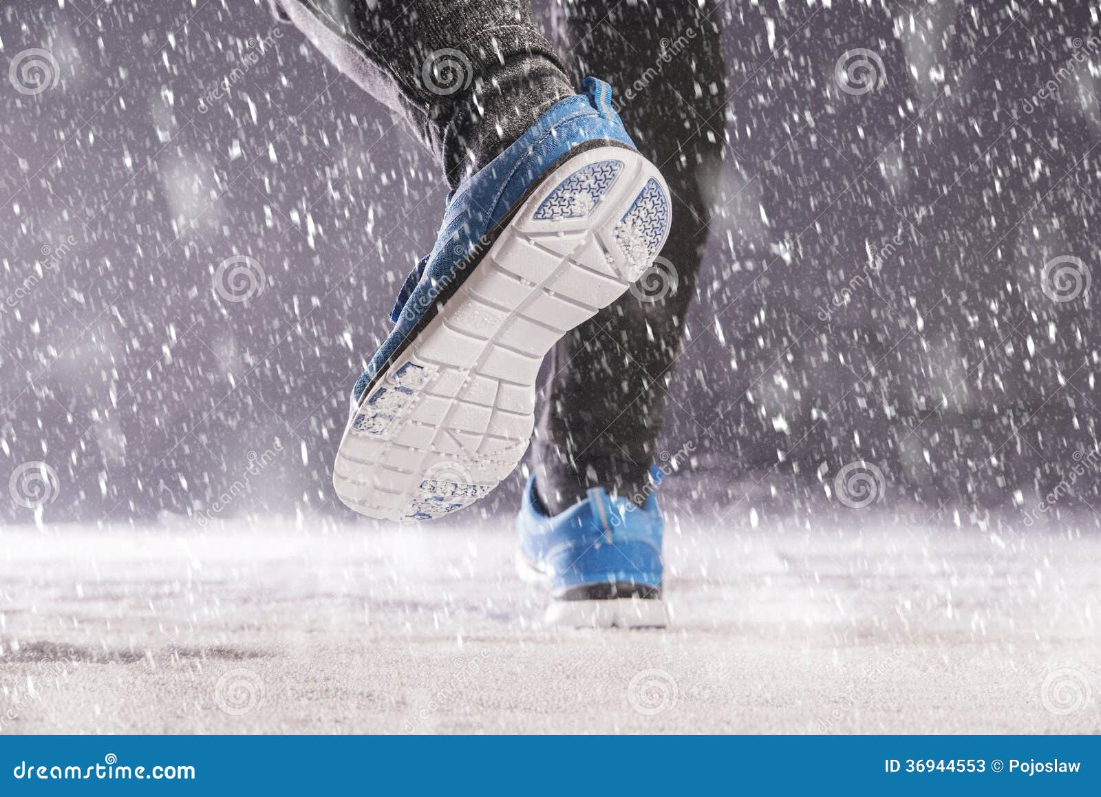 Man running in winter stock image. Image of athletic - 36944553