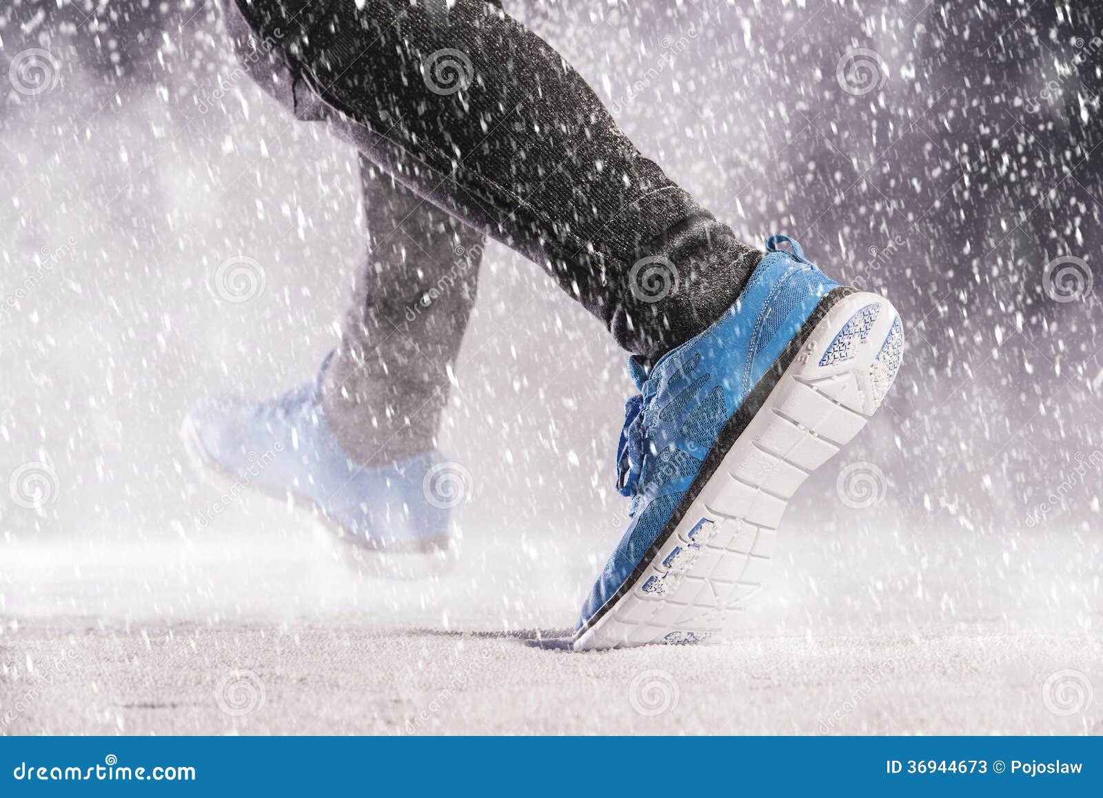 Man running in winter stock image. Image of marathon - 36944673