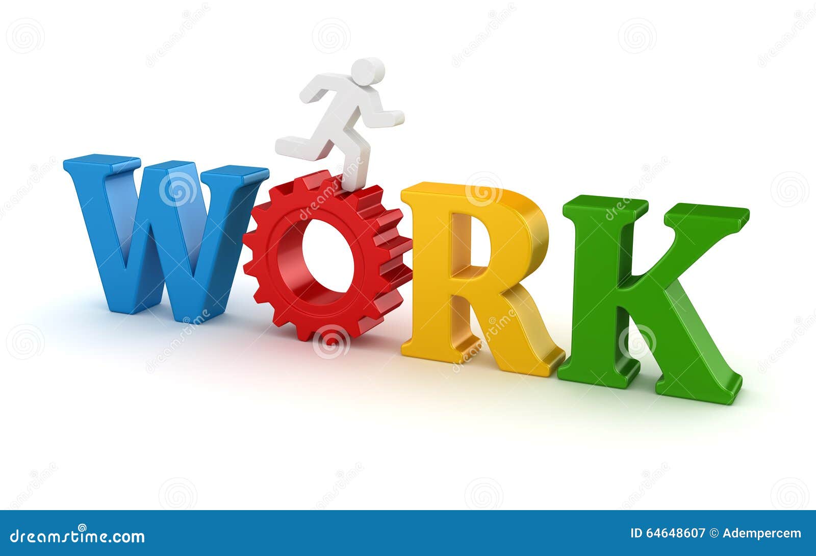 Man running on work text stock illustration. Illustration of person ...