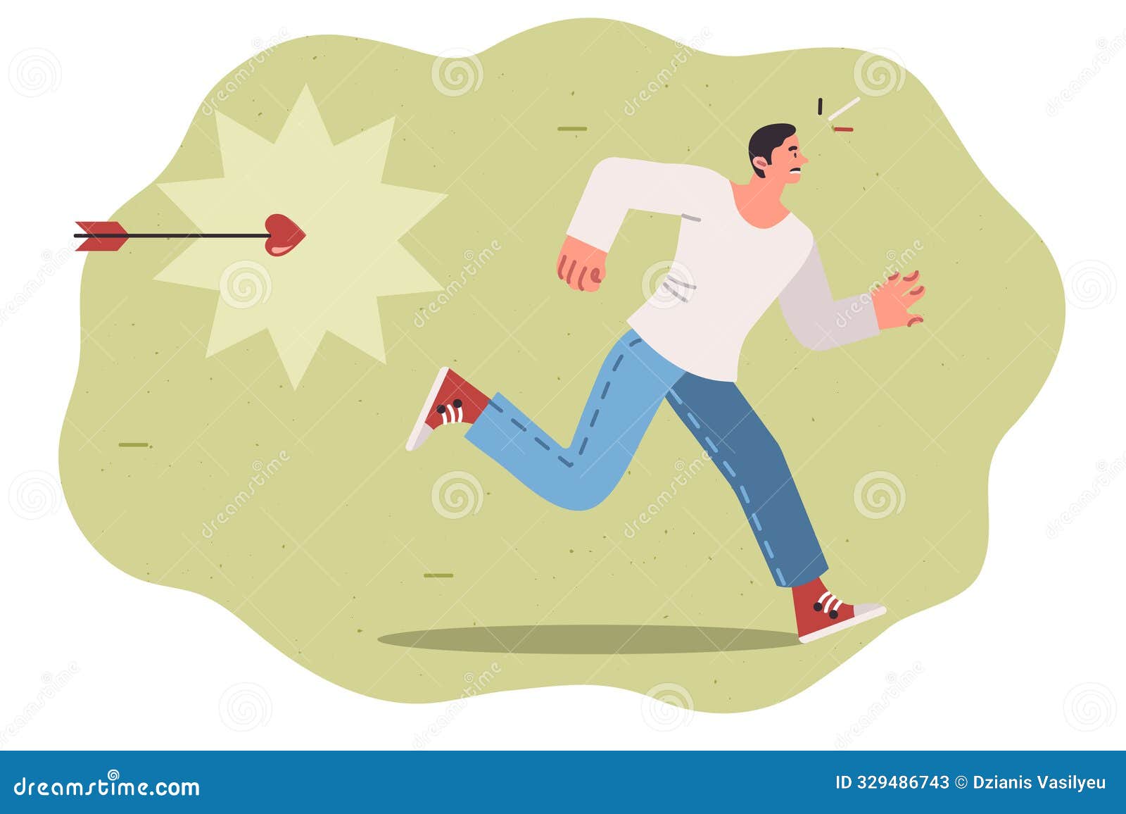 The Red Arrow Is Avoiding The Labyrinth. Isolated Vector Illustration ...