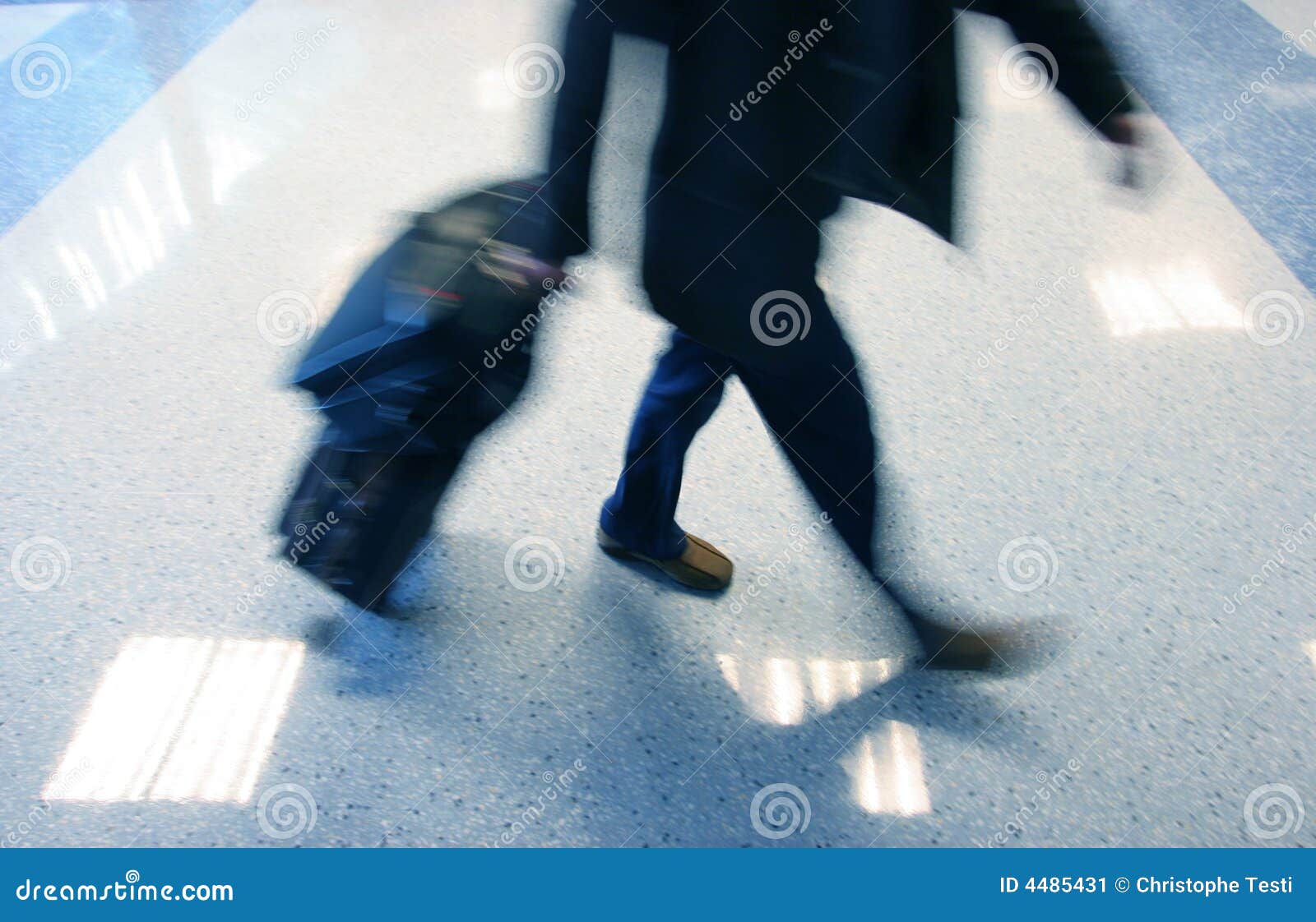 Man Rushing in Ariport To Catch His Flight Stock Image - Image of ...