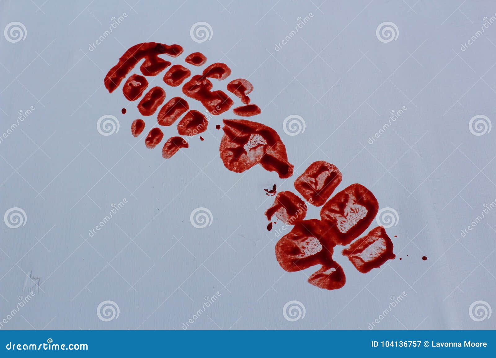 Bloody Footprint On Crime Scene Stock Photo | CartoonDealer.com #55498506