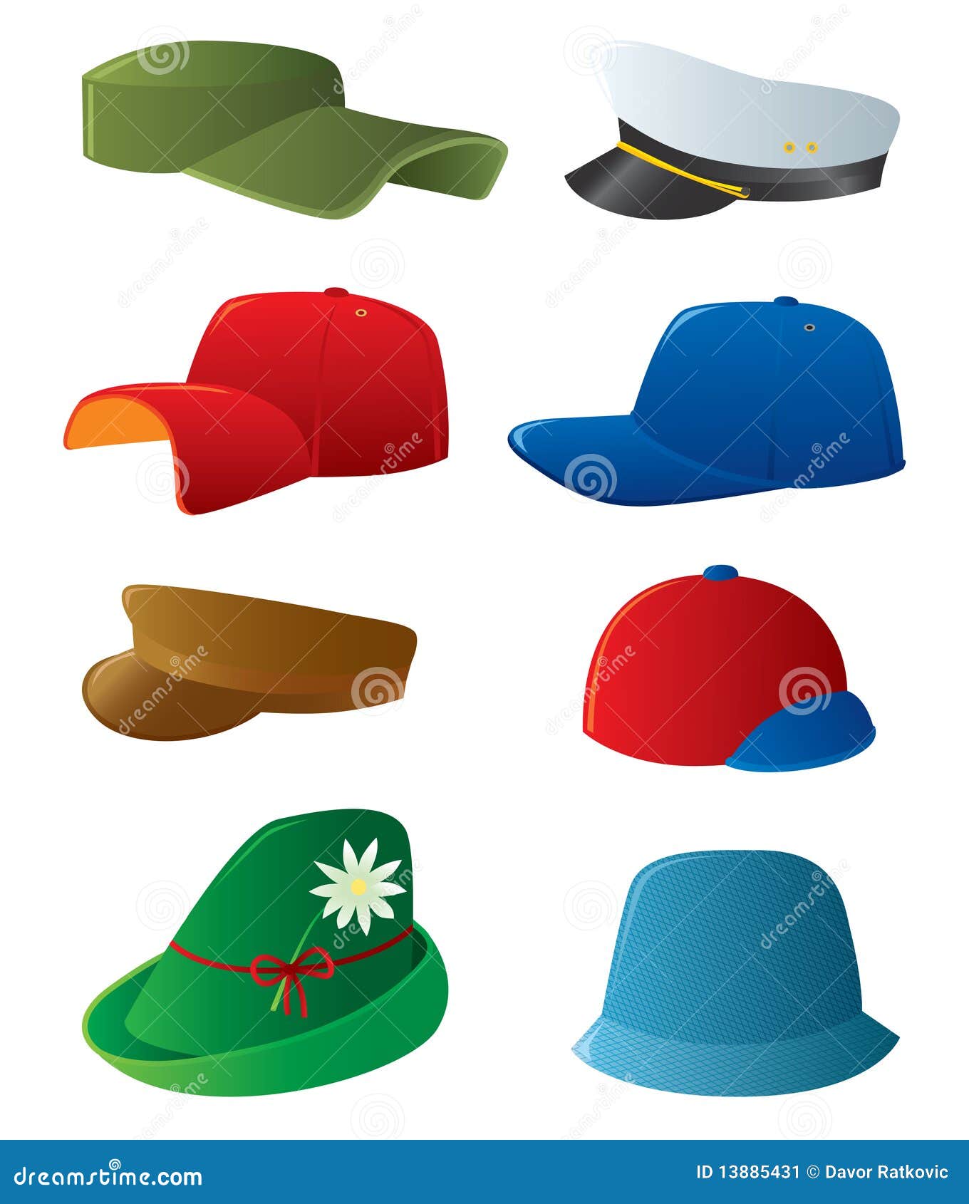 Man s cap set. stock vector. Illustration of circular - 13885431