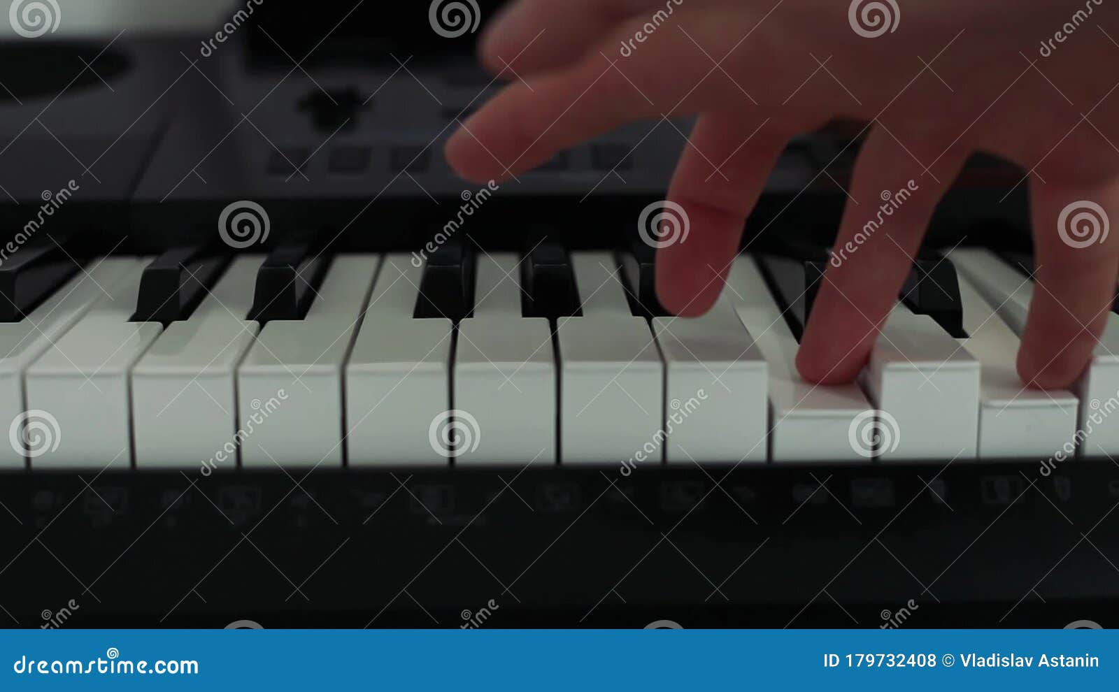 A Man`s Clumsy Hand Plays a Synthesizer Stock Footage - Video of ...