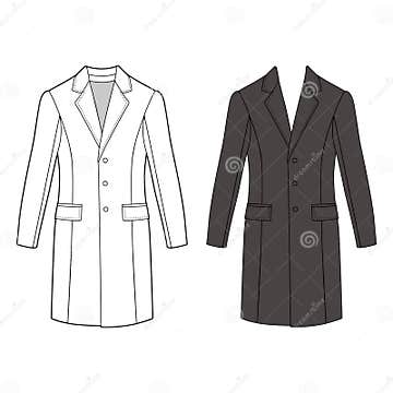 Man s coat (front view) stock vector. Illustration of comfortable ...