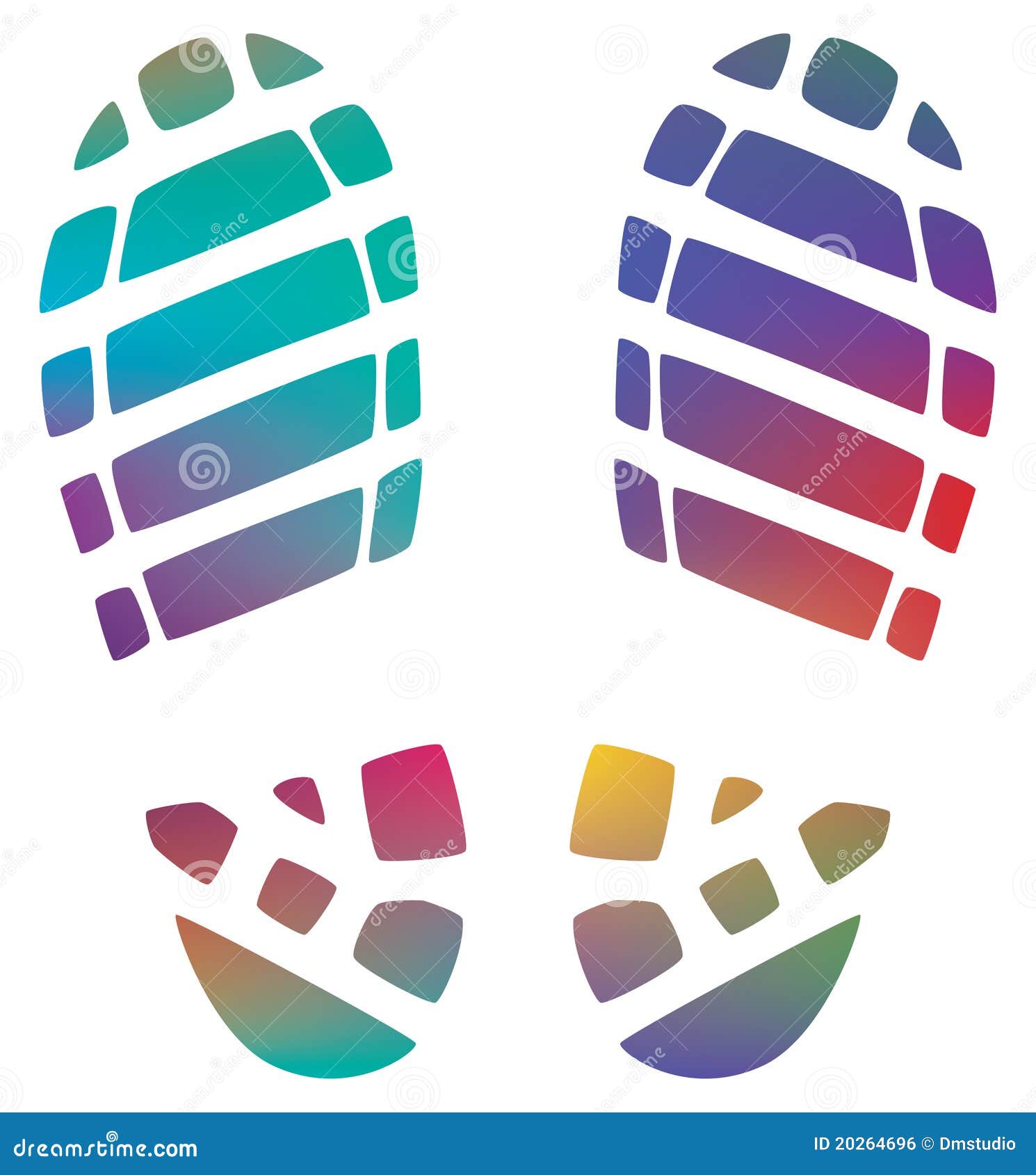 Man s colorful bootprints stock vector. Illustration of texture - 20264696