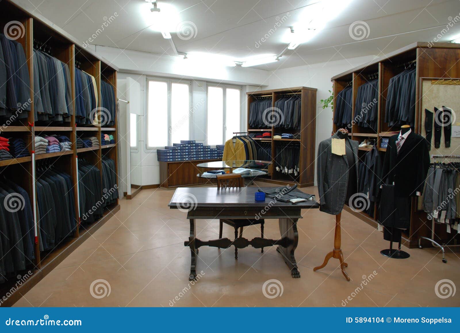 Man S Dress Store - Tailoring Stock Photo - Image of pants, leather ...