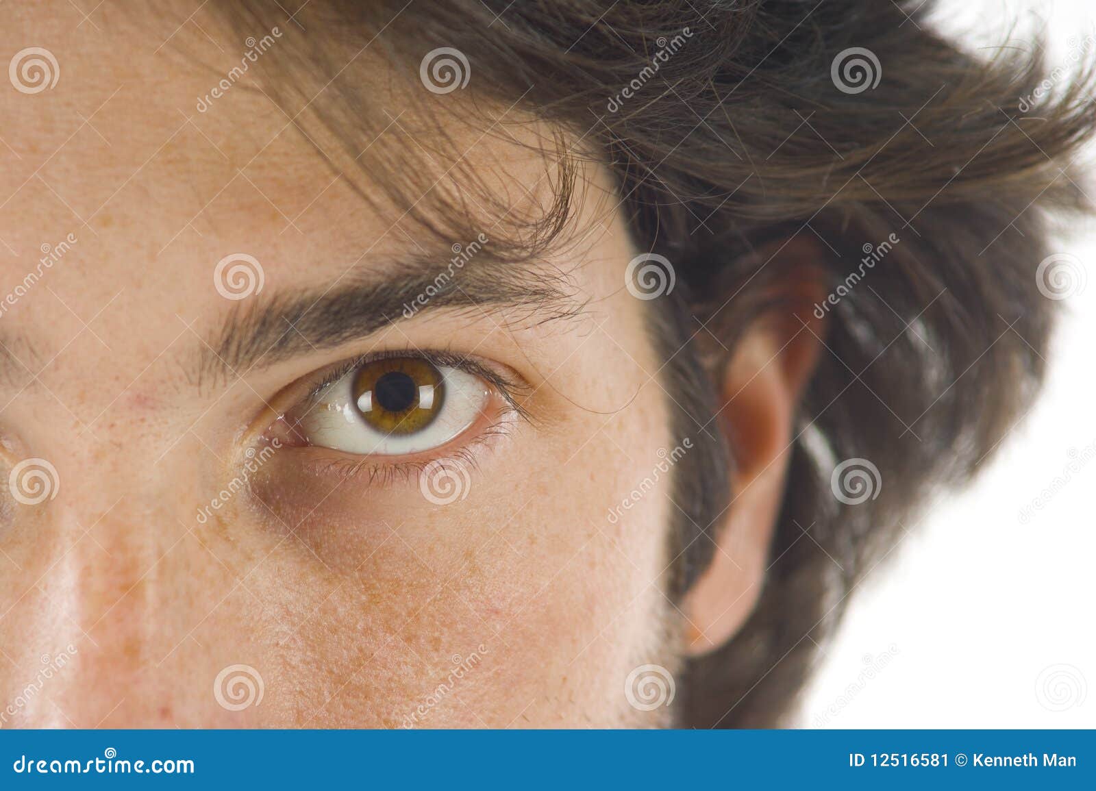 Man s eye stock image. Image of glance, portrait, detail - 12516581