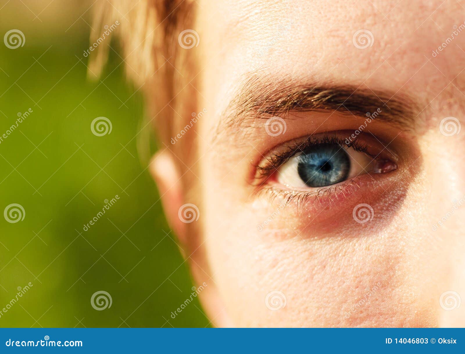 Man s eye stock image. Image of close, spring, haired - 14046803