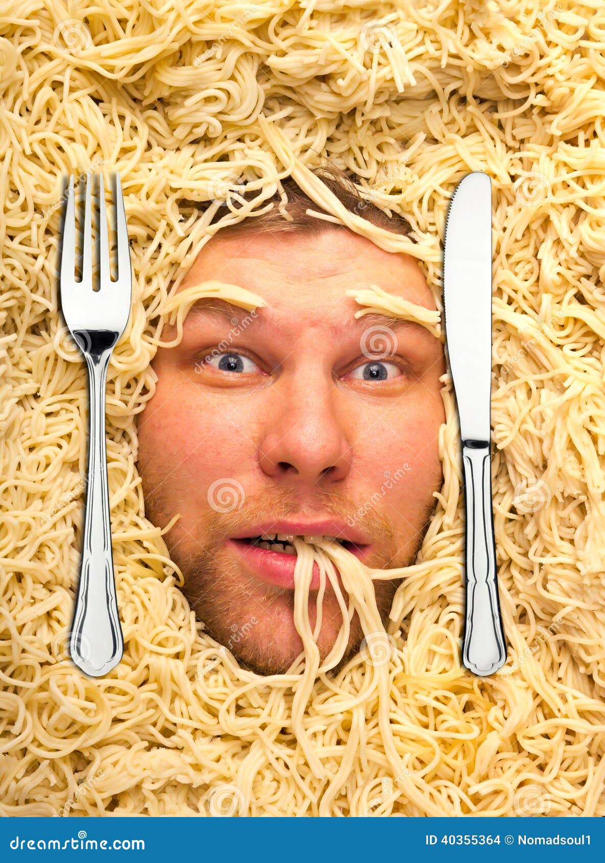 Man S Face in Pasta, Closeup Stock Photo - Image of gourmet, indoor ...
