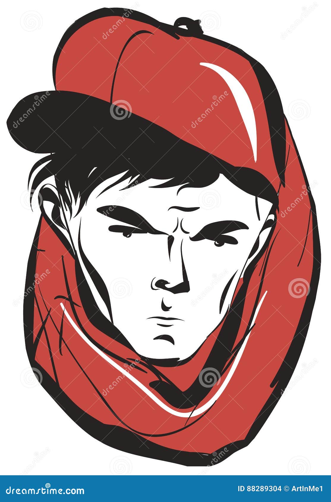 Man`s face stock vector. Illustration of mans, drawn - 88289304
