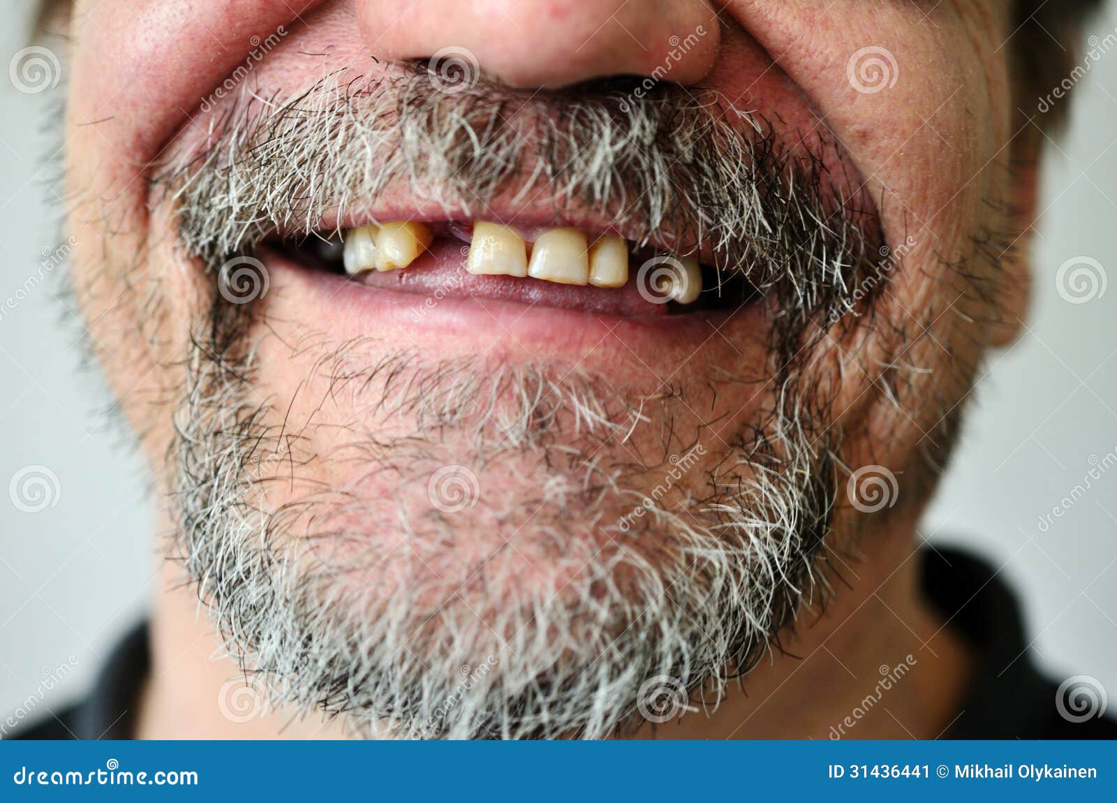 Man S Face with a Smiling Toothless Stock Image - Image of senior, head ...
