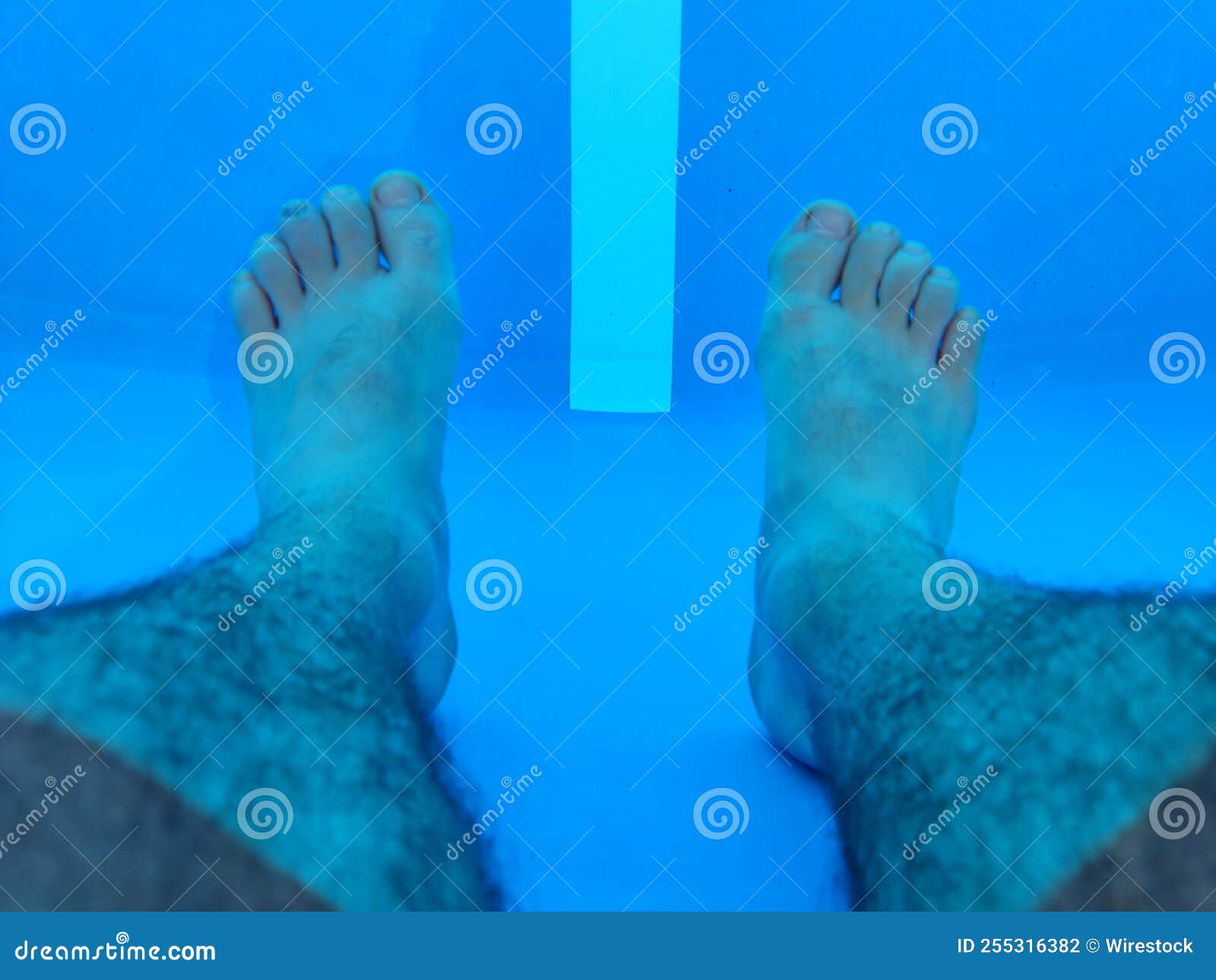 Man s feet in the pool stock photo. Image of body, water - 255316382