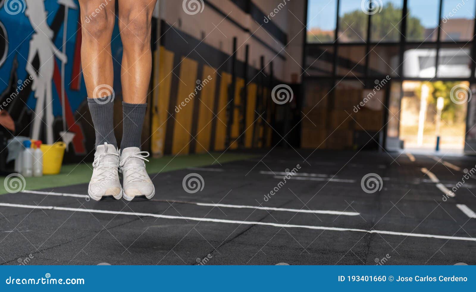 Man`s Feet Skipping Rope in a Gym Stock Photo - Image of limb, legs ...