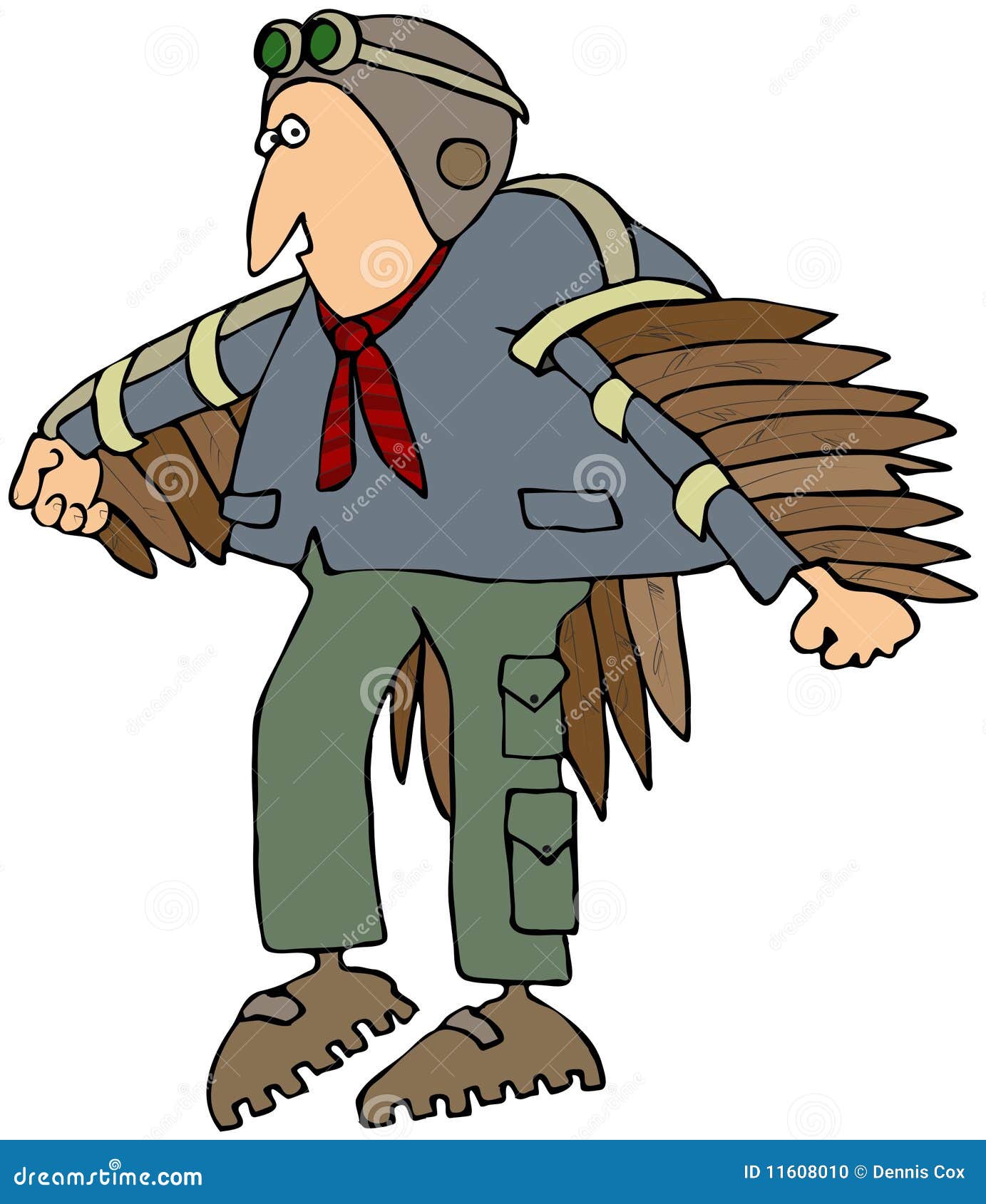 Man s First Flight stock illustration. Illustration of feather - 11608010