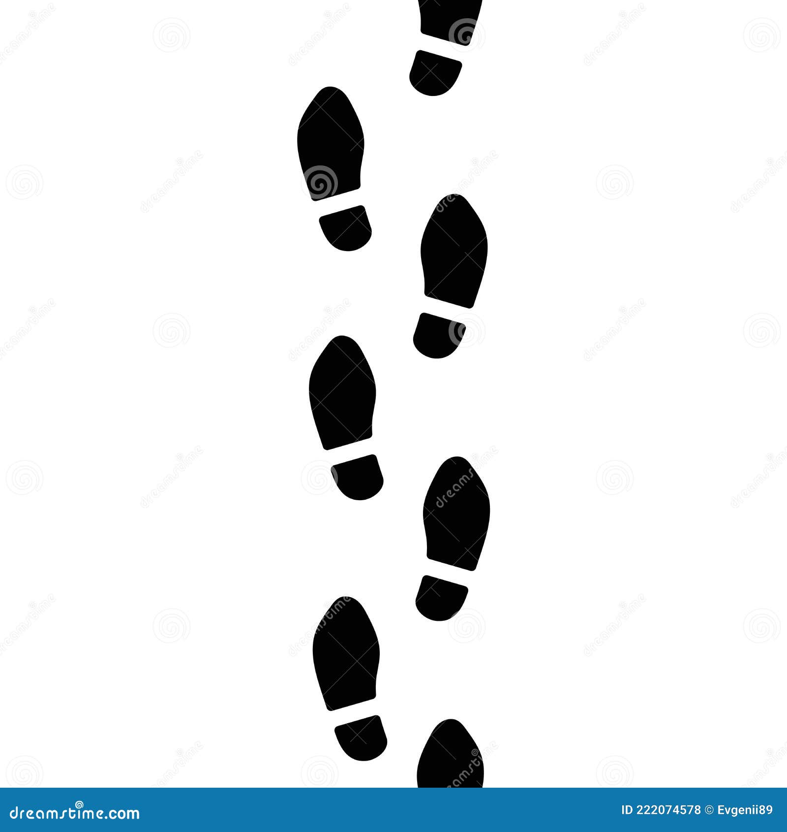 Man S Footsteps Prints in Shoes, Simple Seamless Pattern Stock Vector ...