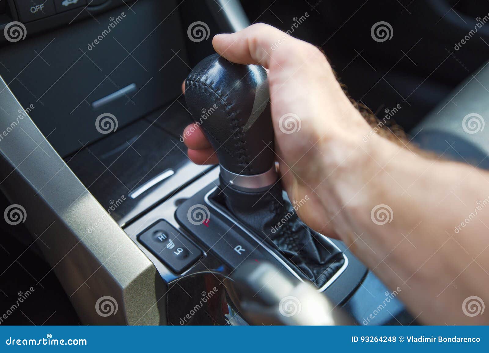 A Man S Hand on an Automatic Gearbox. Automatic Shift Transmission ...